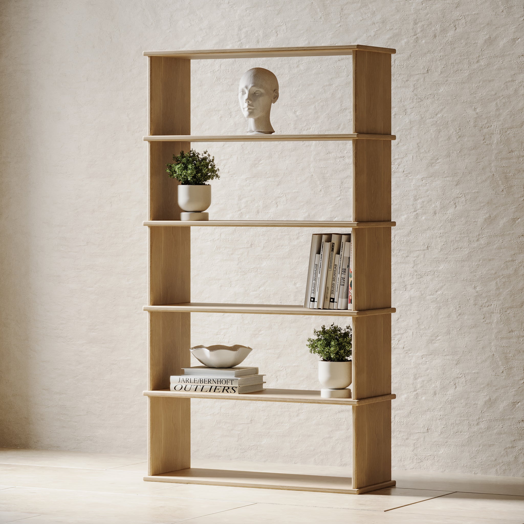 Solid wood white bookcase store